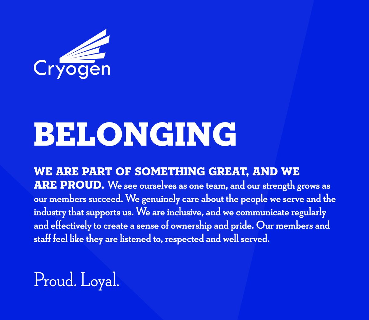 Company Values - Cryogen