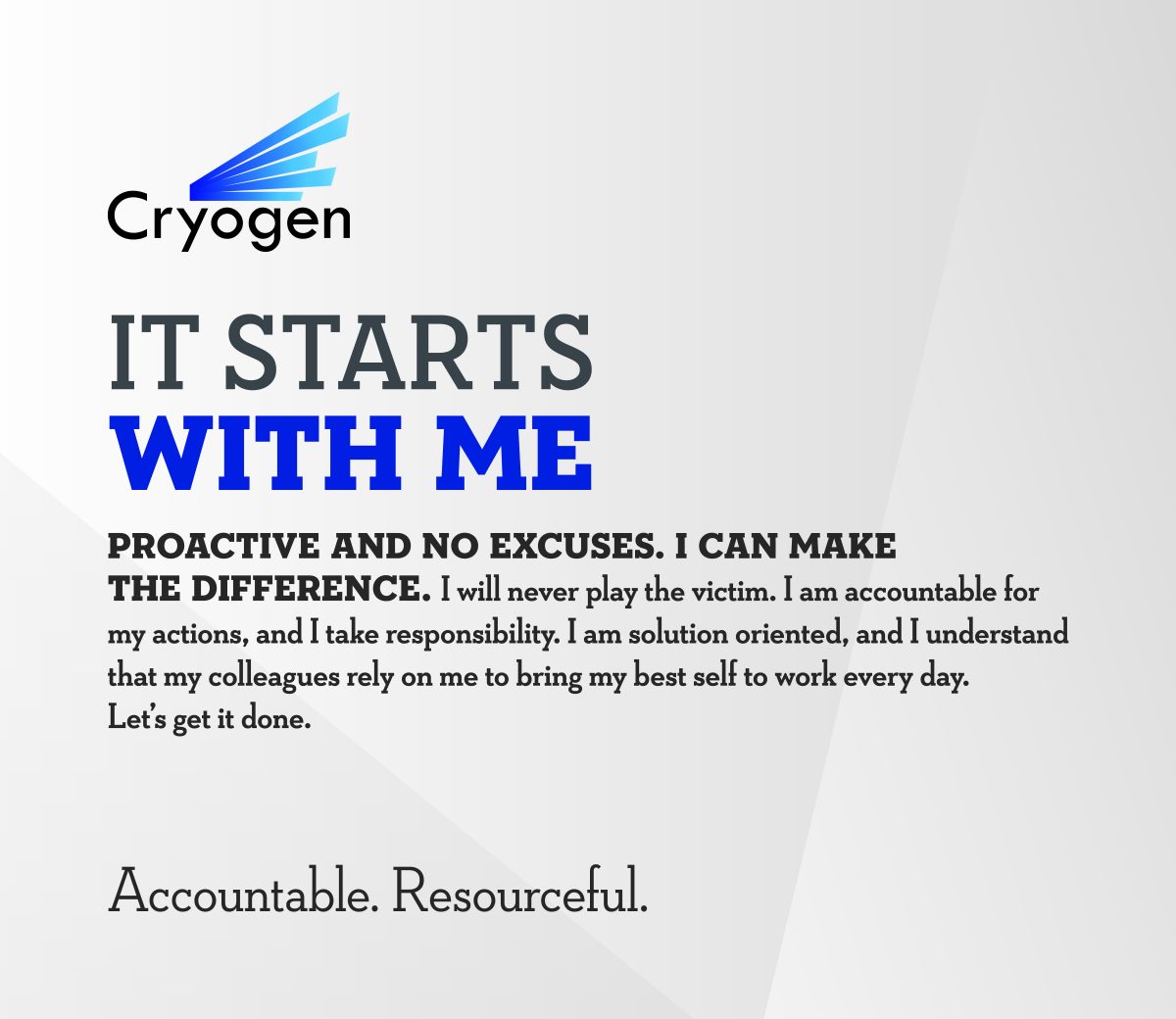 Company Values - Cryogen